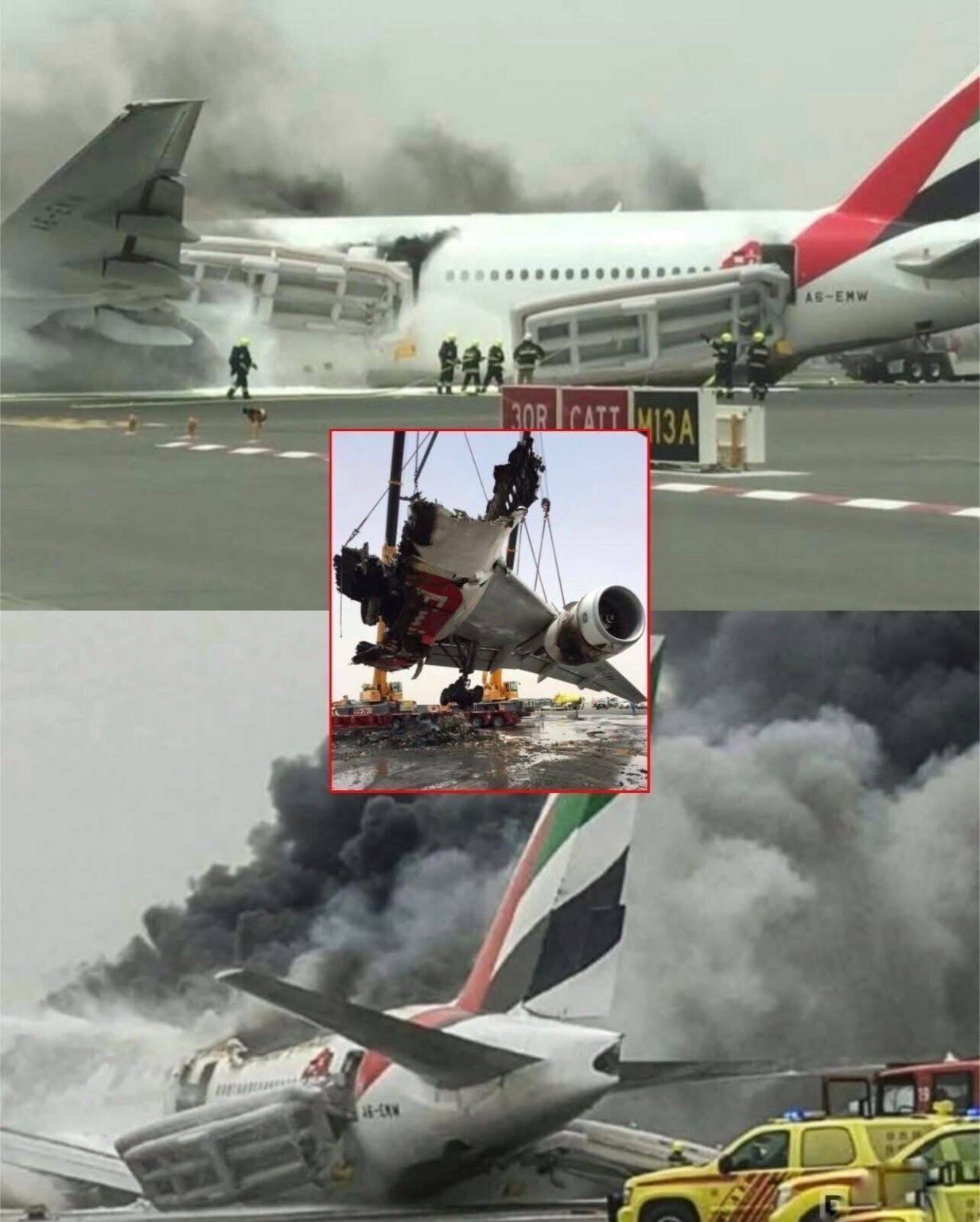 Emirates plane crash-lands with 300 aboard; 1 firefighter killed – Tiny ...