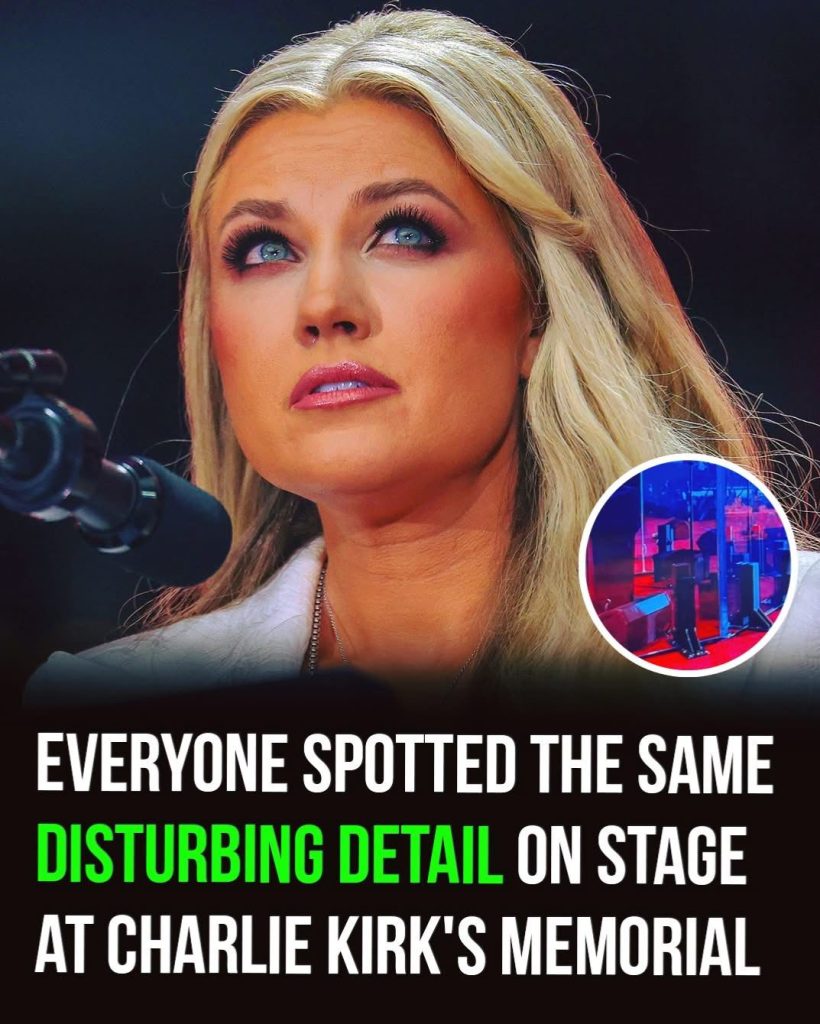 Many spotted the same disturbing detail on stage at Charlie Kirk’s ...