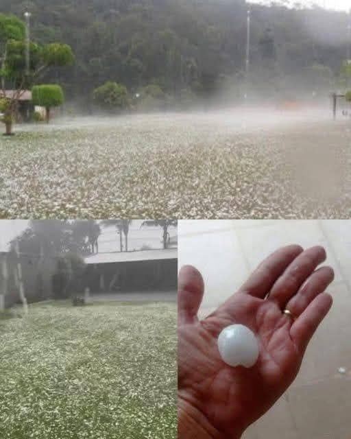 Giant hail recorded Tuesday evening in the town of… See more – Tiny ...