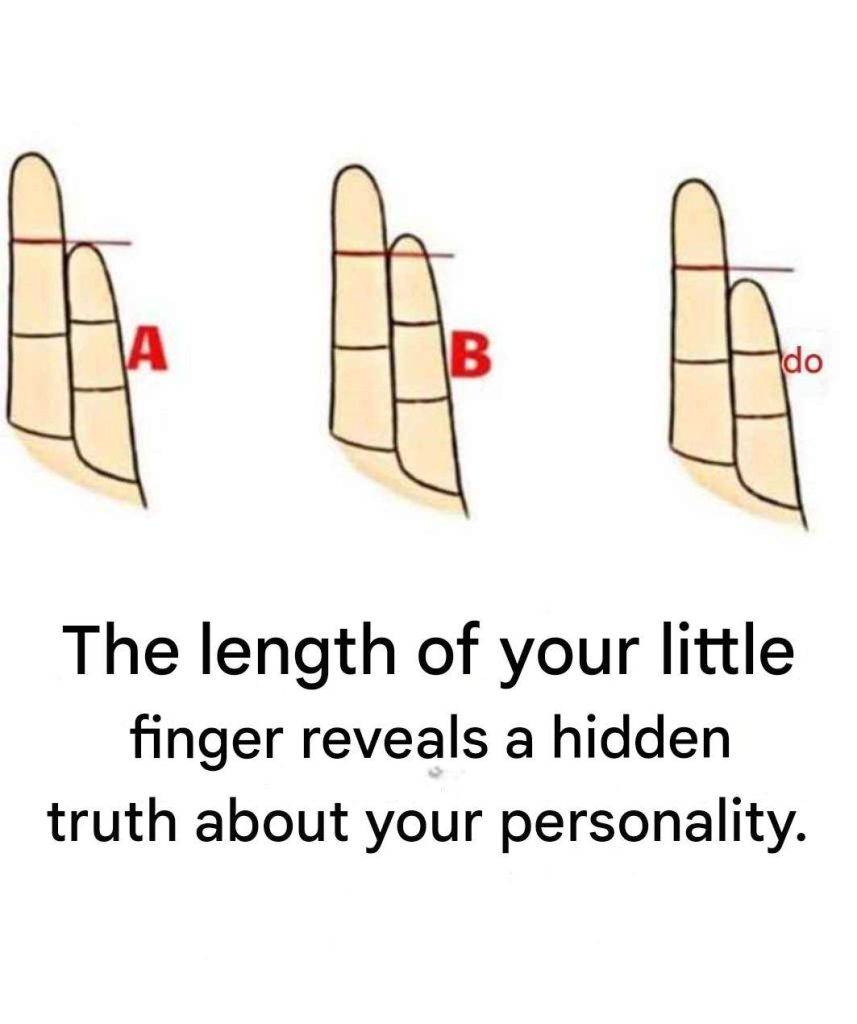 The length of your little finger can reveal unexpected aspects of your ...