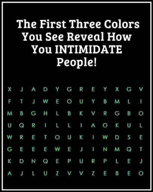 The First Three Colors You See Reveal How You Intimidate People – Tiny ...
