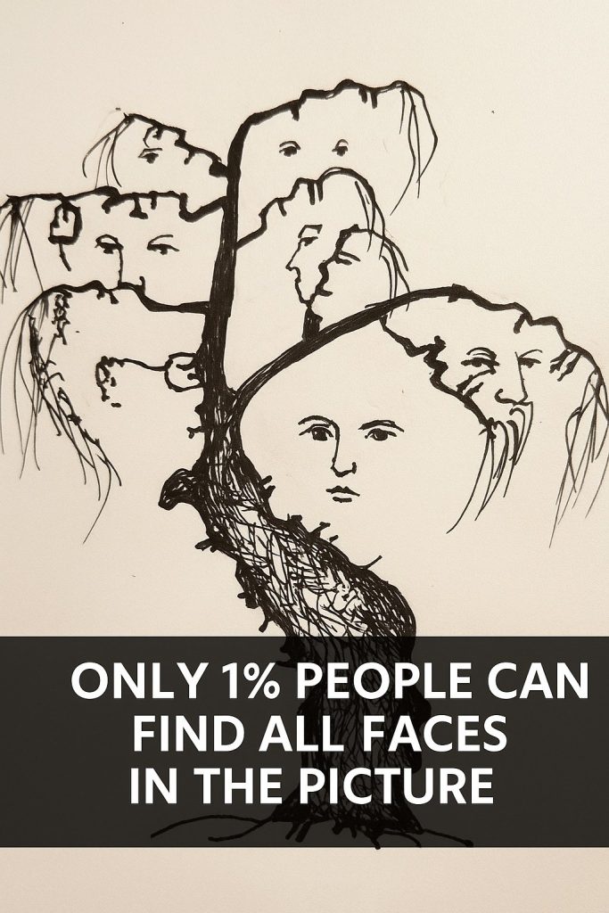 Only 1% Pass This Challenge — How Many Faces Can You Spot in the Image ...