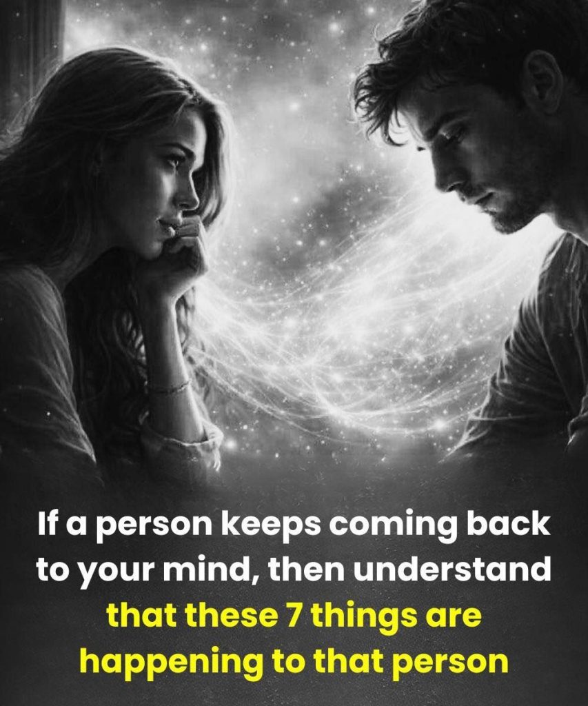 When a person keeps coming back to your mind: possible emotional and ...