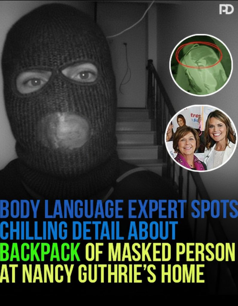 Body language expert spots chilling detail about backpack of masked ...