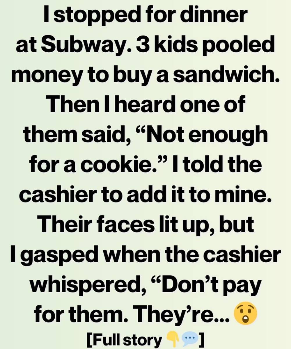 I walked into Subway thinking it was just a simple favor—but then the ...